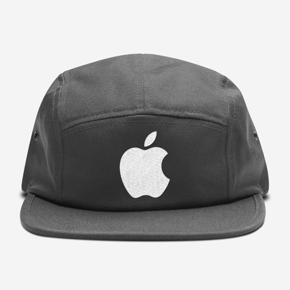 Accessories | New Apple Logo 5 Panel Camper Strapback Hat Dark Grey ...